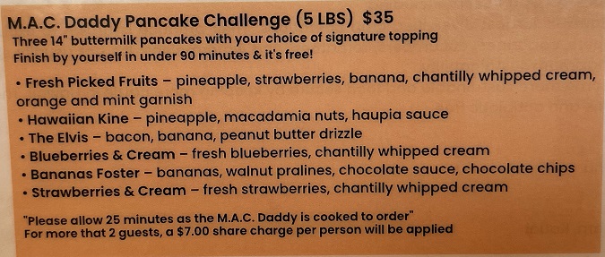 M A C 24 7 S Mac Daddy Pancake Challenge Foodchallenges