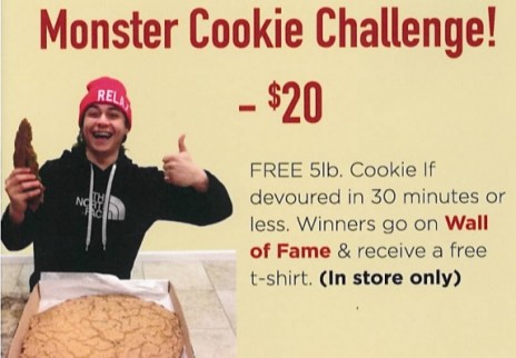 Monster Cookie Challenge Ad - FoodChallenges.com - FoodChallenges.com