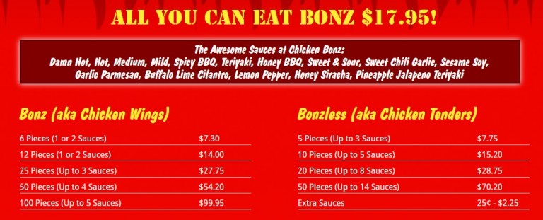 Chicken Bonz Bend Wing Record Challenge Details - FoodChallenges.com ...